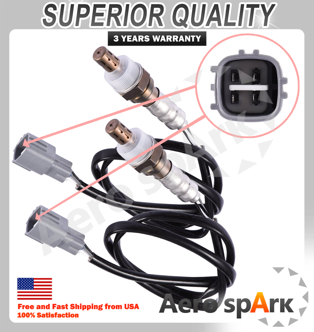 2PCS Oxygen Sensor Downstream for Subaru Impreza Legacy Outback Baja ...